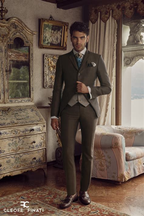 Abito Da Sposo Fashion Marrone Made In Italy