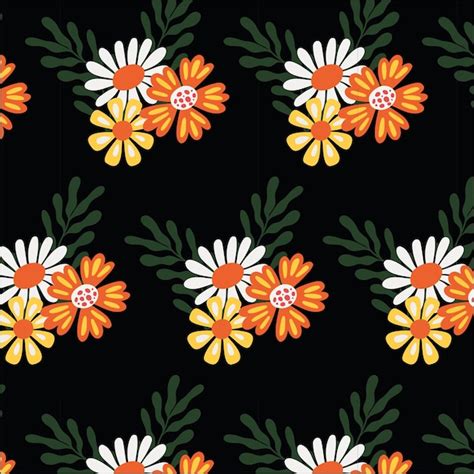 Premium Vector Flowers Seamless Pattern