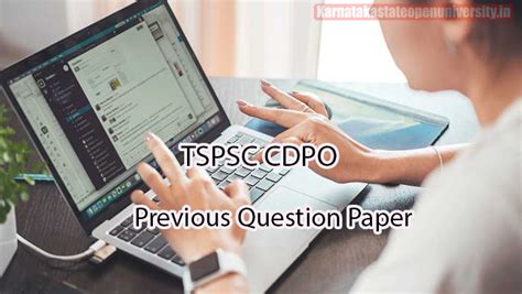Tspsc Cdpo Previous Question Paper Today Exam Pattern Direct Link Tspsc Gov In