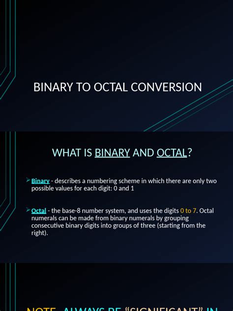 Binary To Octal Conversion Pdf Computer Engineering Arithmetic