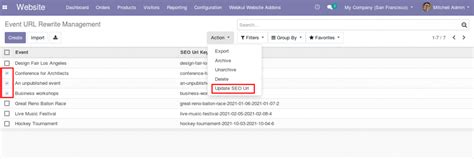 Odoo Seo Url Redirectrewrite For Event Create User Friendly Urls