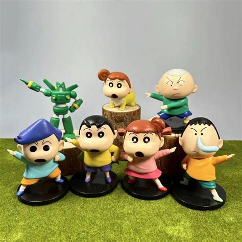Jual Action Figure CRAYON SHINCHAN Set Isi Pcs Miniatur Topper Kue Pajangan Mainan Sinchan