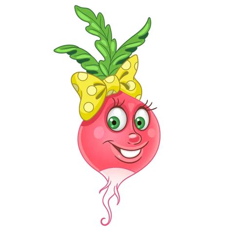 Rábano de dibujos animados imágenes de stock de arte vectorial