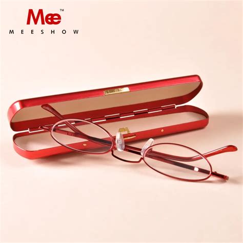 Meeshow Women Portable Reader With Case Stainless Steel Reading