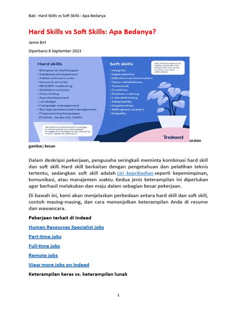 Beda Hard Skills Vs Soft Skills Pdf Karier And Perkembangan