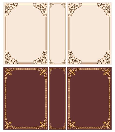 Vintage Book Cover Printables With Gold Trimmings