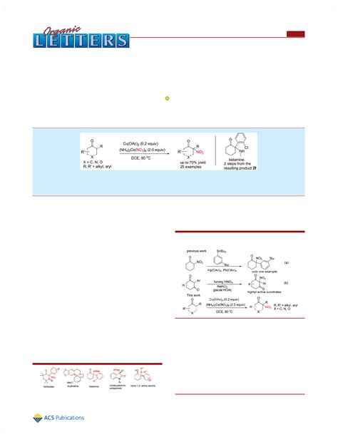 Copper Assisted Direct Nitration Of Cyclic Ketones With Ceric Ammoniu