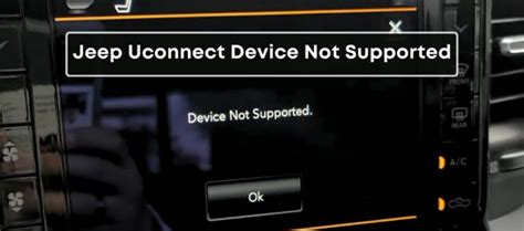 Jeep RAM Uconnect System Says Device Not Supported FIXED