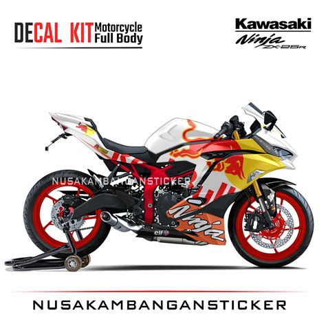 Decal Stiker Kawasaki Ninja ZX25R Banteng Putih Sticker Full Body