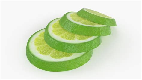 Lime Round Slices Model Turbosquid 1989901