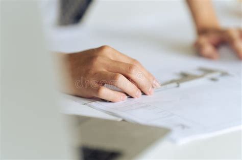 Engineer Are Planning A Structure Sketch With Circular Tools Complete