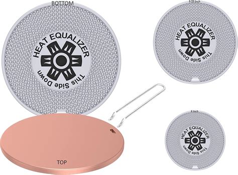 Heat Equalizer Set Of 3 Non Stick Copper 6 8 925 Heat