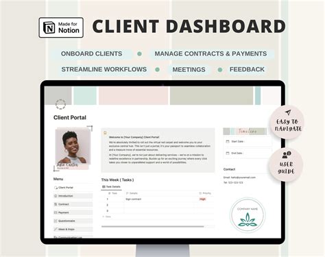 Notion Client Dashboard Client Portal