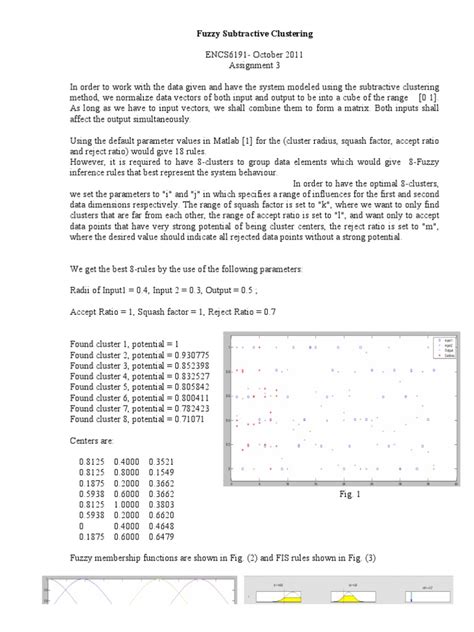 Fuzzy Subtractive Clustering Pdf Cluster Analysis Parameter