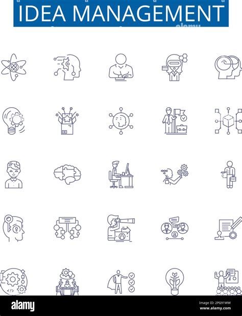 Idea Management Line Icons Signs Set Design Collection Of