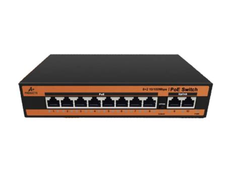 Aproducts Poe Switch 8 Port 8 Fe 2 Fe Port A Products