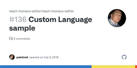 Custom Language Sample · Issue 136 · React Monaco Editorreact Monaco Editor · Github