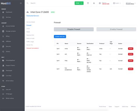 Hetzner Dedicated Servers HostBill Billing Automation Software For WebHosts
