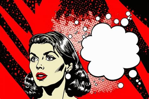 Premium Photo Pop Art Illustration Of Woman With The Speech Bubble