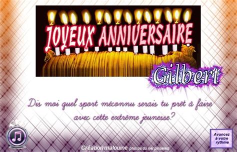 2023 Joyeux Anniversaire Gilbert Création Malouine