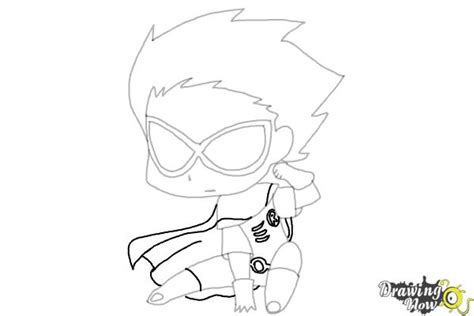 How To Draw Chibi Robin Teen Titans Drawingnow