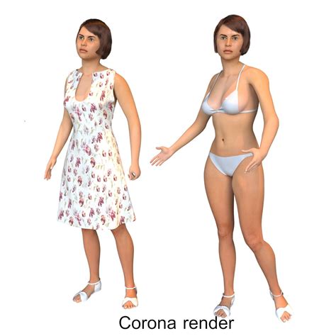Women Real Cloth Simulation Conversation Loop Animated D Model Pac Max Fbx Free D