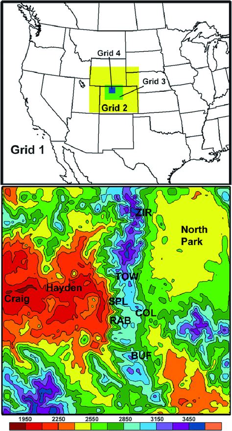 Top Simulation Nested Grid Domains With Grid Spacings Of 60 Km Grid
