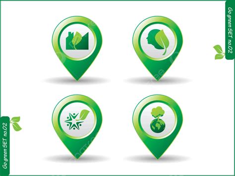 Environment Symbol Icon Set Green Drop Earth Vector Green Drop Earth Illustration Background
