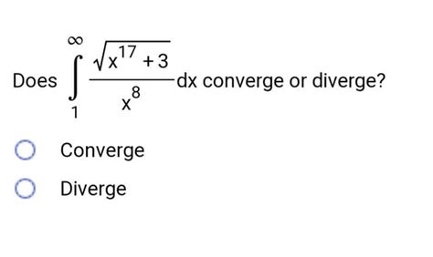 [calculus Improper Integrals] Can I Use The P Test Here To Find If It