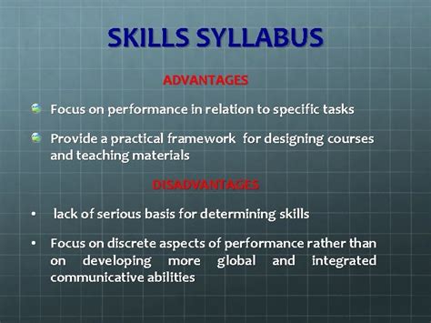 Course And Syllabus Design What Is Syllabus Design