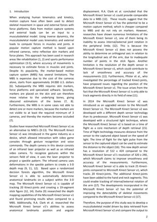 A Musculoskeletal Model Driven By Microsoft Kinect Sensor V2 Data PDF