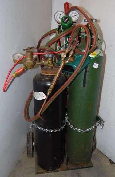 Torch Andtanks On Dolly Dunker Auction