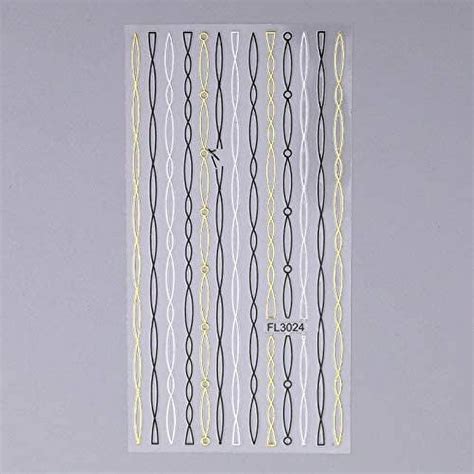 Gold 3d Nail Sticker Curve Stripe Lines Nails Stickers Gradient