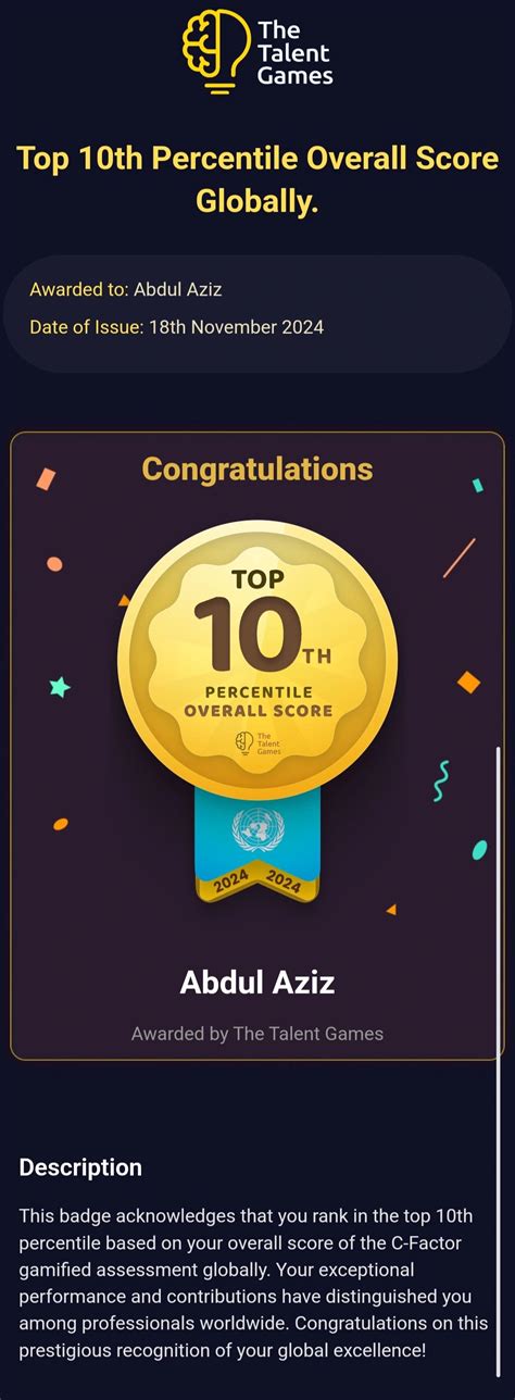 Abdul Aziz On Linkedin Thanks For The Achievement The Talent Games 🎉🎉