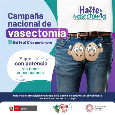 Vasectomía Gratuita Minsa Lanza Campaña Nacional Del 14 Al 17 De Noviembre