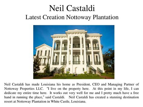 Ppt Neil Castaldis Latest Creation Nottoway Plantation Powerpoint Presentation Id 7260636