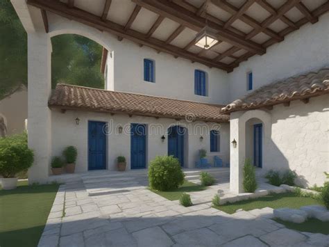 Spanish Classicism Rustic Elegance Stock Illustration Illustration