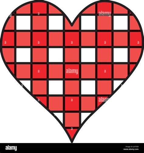 Heart Love With Grid Stock Vector Image Art Alamy