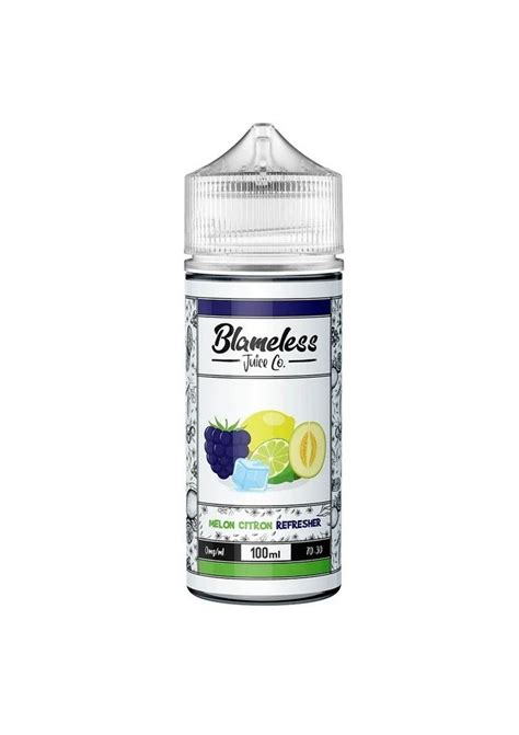 Melon Citron Refresher 100ml E Liquid Blameless Juice Co Exp Uk Vape Store E Cig Clouds