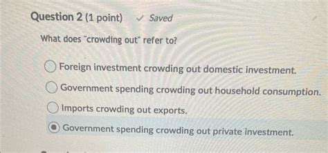 Solved What Does Crowding Out Refer To Foreign Investment