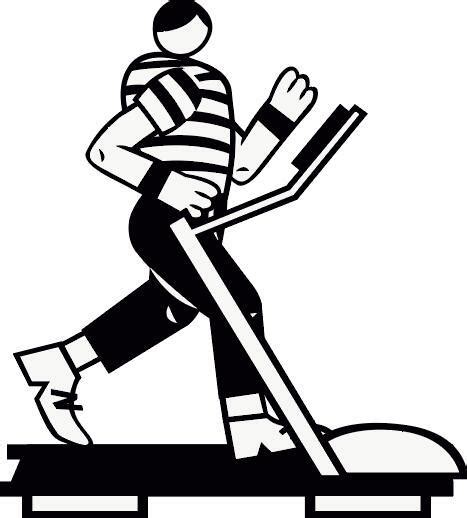 On The Treadmill Workout Vector Free Download