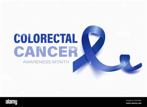 Colorectal Cancer Banner Card Placard With Vector 3d Realistic Dark