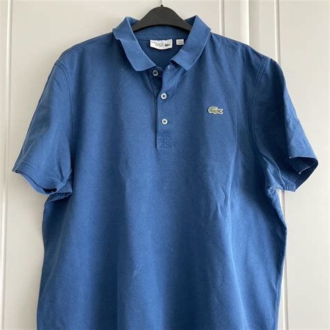Lacoste Mens Blue Polo Shirts Depop