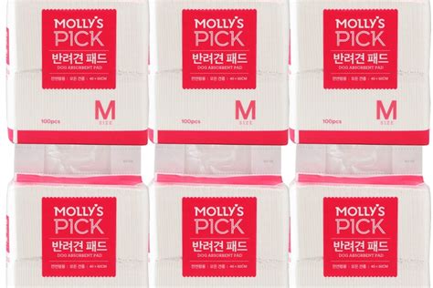 강아지 위생·배변 몰리스픽 반려견 패드 M 100매 X 6개 묶음 오늘의집 쇼핑