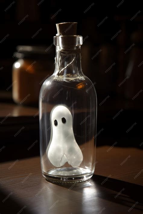 Premium Photo A Bottle Of Ghost Is In A Glass Bottle With A String