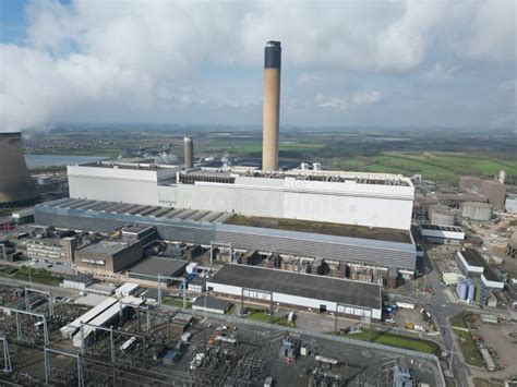 Aerial View Of Electricity Grid Power Station Coal Fired Power Station