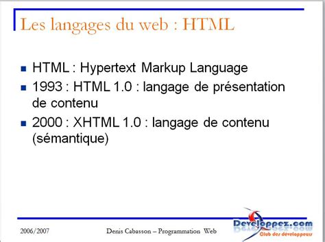 Cours De Programmation Web Introduction
