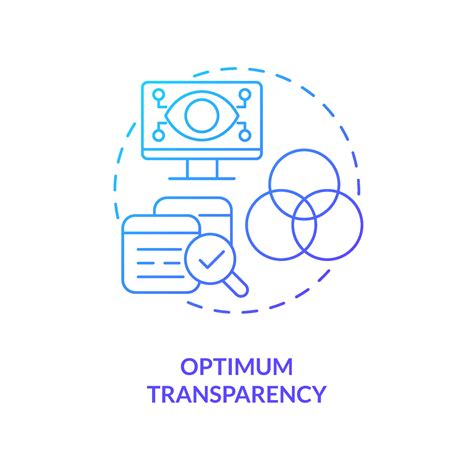 Optimum Transparency Blue Gradient Concept Icon Functional Programming Benefit Abstract Idea