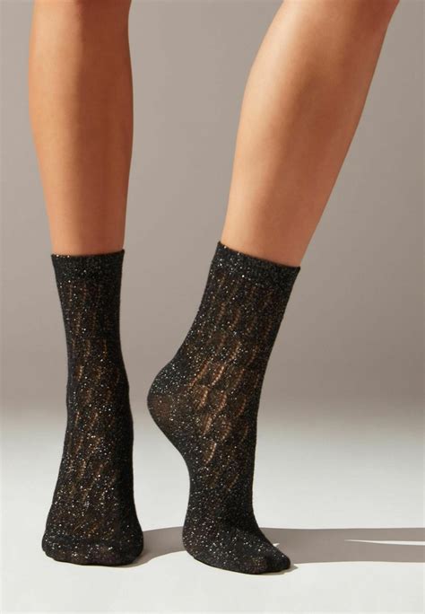 Calzedonia Strømper Schwarz Black Glitter Sort Zalando Dk