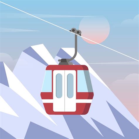 케이블카 곤돌라 일러스트 Ai 다운로드 어반브러시
